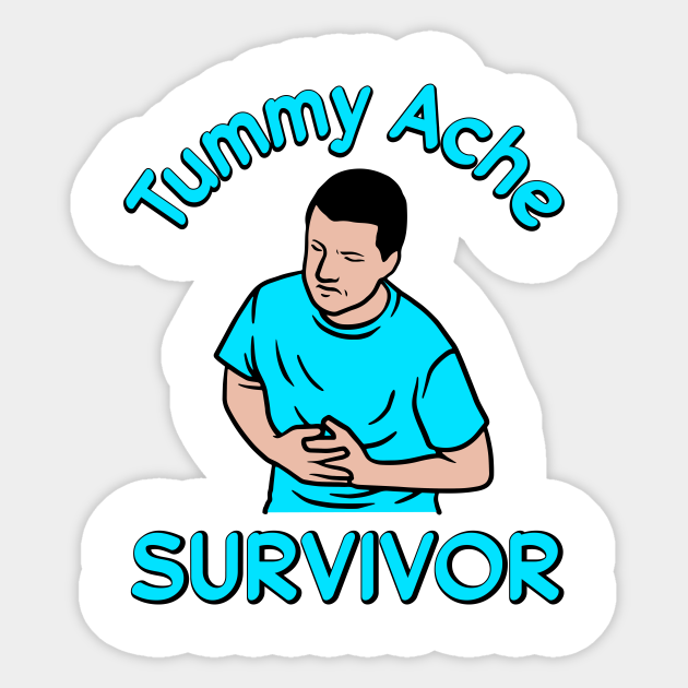 Vintage Tummy Ache Survivor Vintage Tummy Ache Survivor Sticker Teepublic